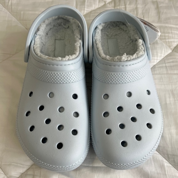 CROCS | Shoes | Crocs Classic Lined Pale Blue Clog | Poshmark